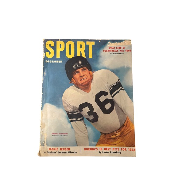Media | 1953 Sport Magazine December Johnny Olszewski Cover Jackie ...